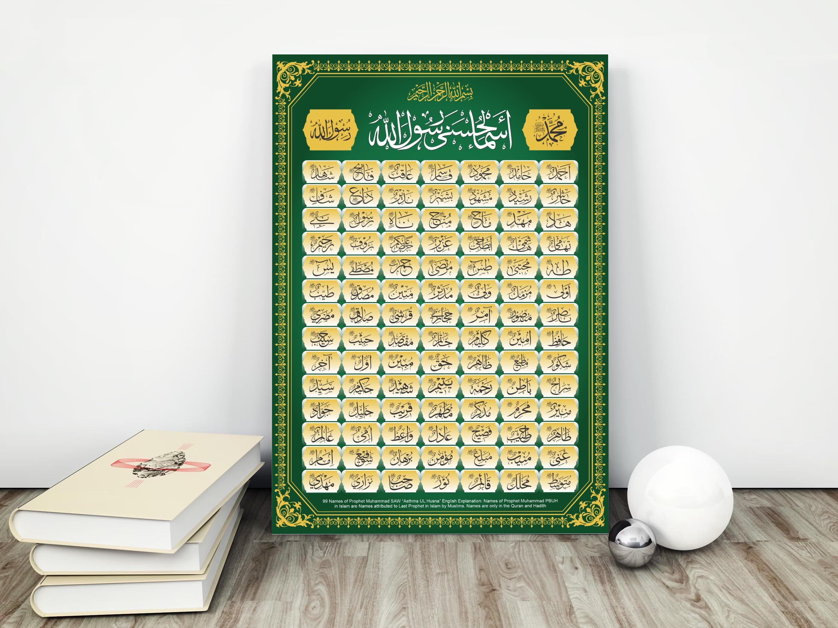 99 Names of Prophet Muhammad Sallallahu Alayhi Wasallam Islamic ...