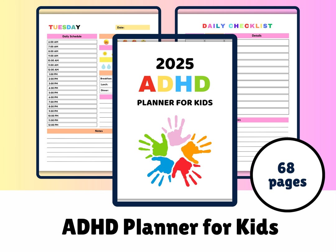 2025 ADHD Planner, Kids Plan, Digital ADHD Plan, Kids Planner, ADHD ...