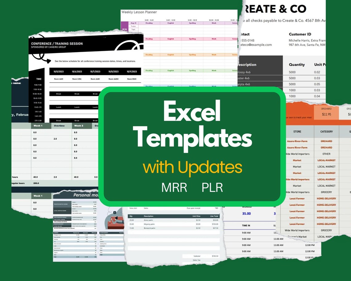 100+ MRR PLR Excel and Google Sheets Templates | Done-for-you Business ...