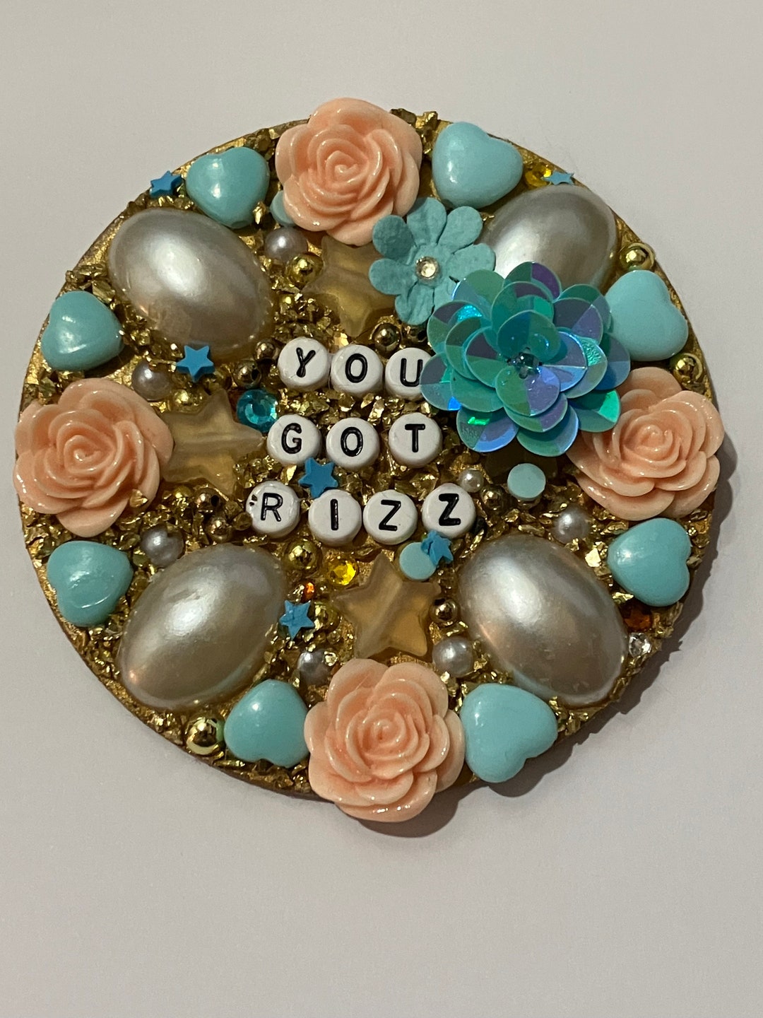 You Got Rizz, Kitsch Mixed Media Art, Kim Turner Art, Friendship ...