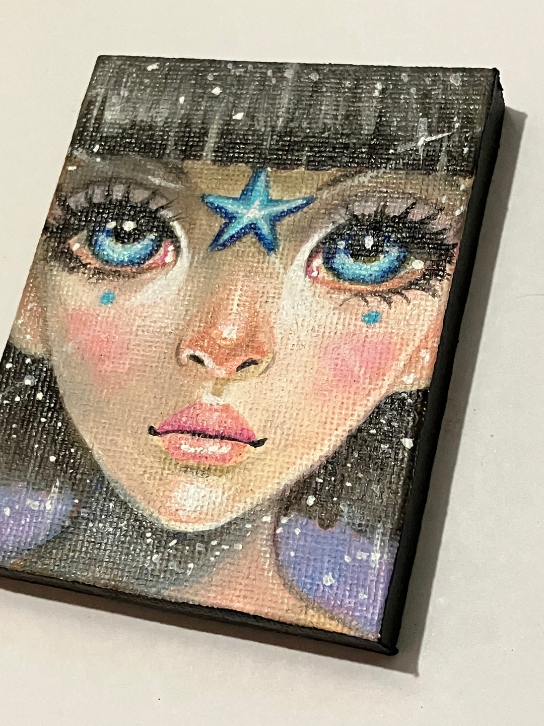 Starboy, Blue Star, Stars, Original Painting, Original Art, Kim Turner ...
