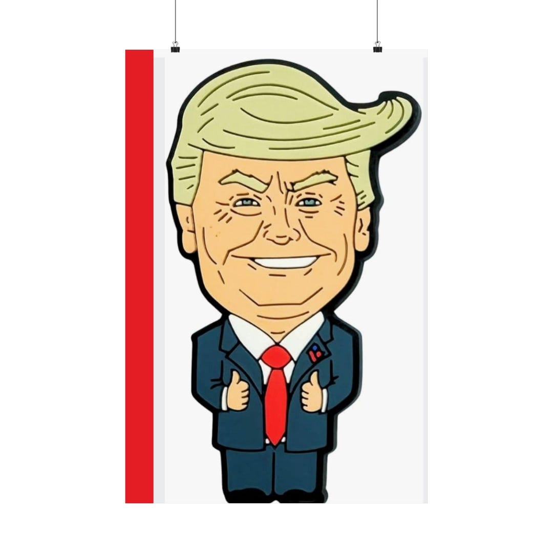 Poster Matte Vertical Donald Trump Cartoon - Etsy
