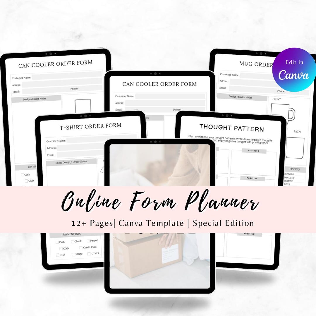 Order Forms Planner | Customer Orders, Payments & Fulfillment Tracking ...