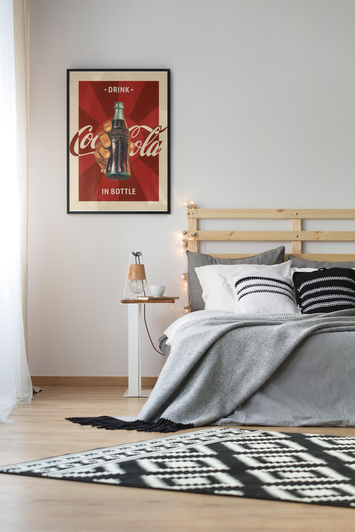 Retro Coca-cola Poster 18x24 Vintage Hand Holding Coke Bottle Print ...