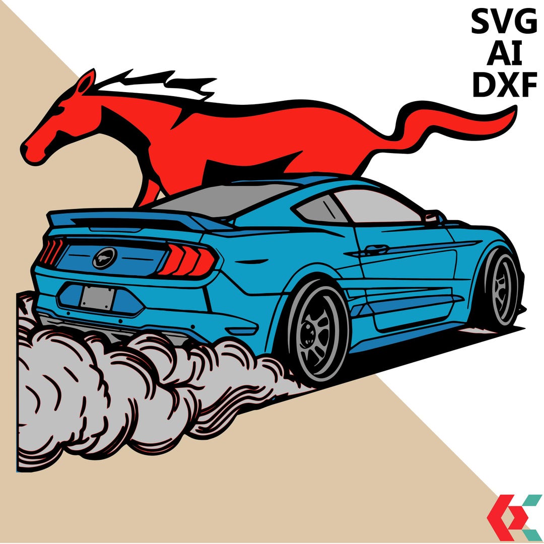Mustang SVG Multi-layer/ Ford Cut File/ 3D Layer/ Plywood Cutout/ Paper ...