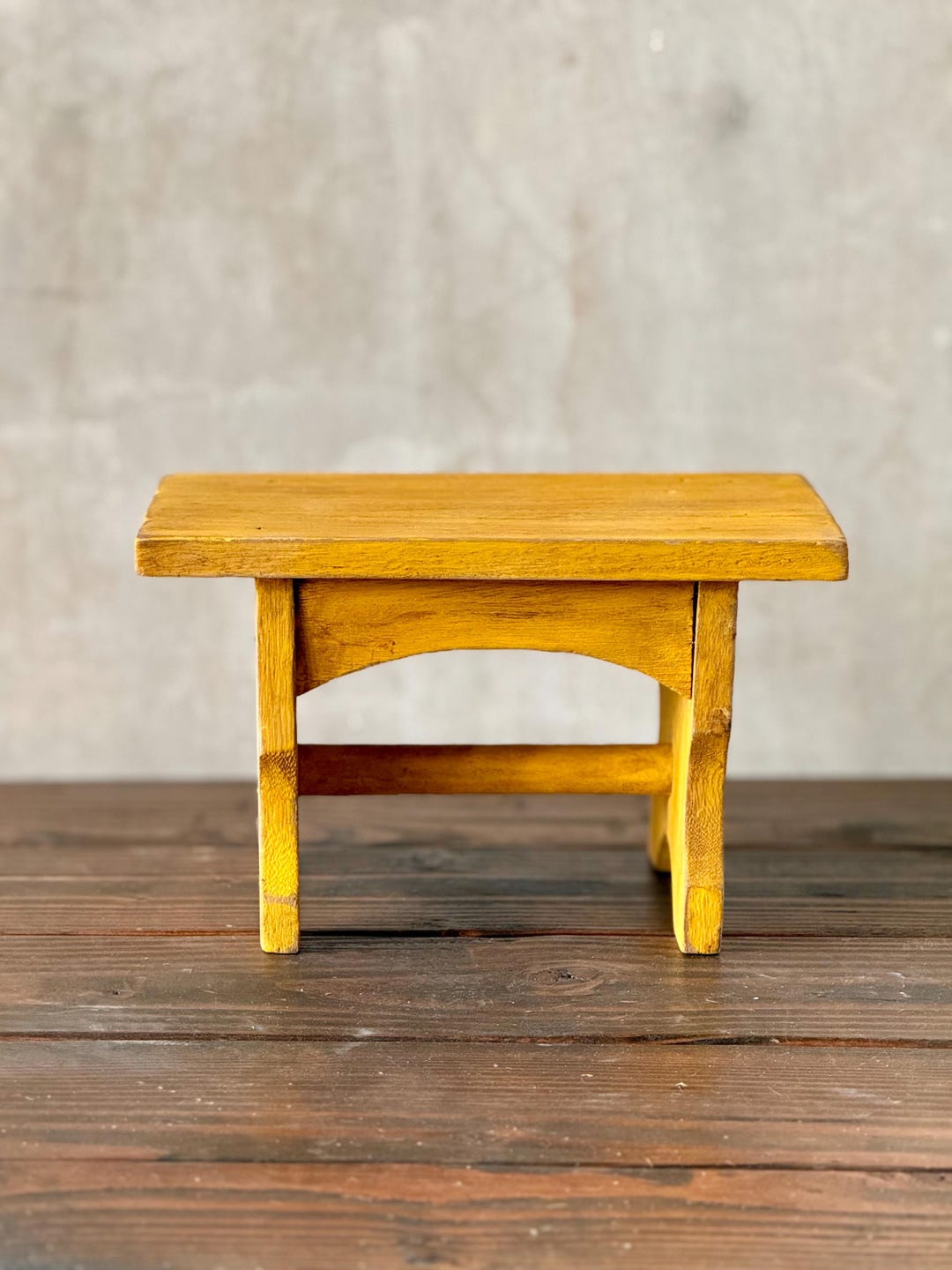 Vintage Yellow Step Stool or Riser - Etsy