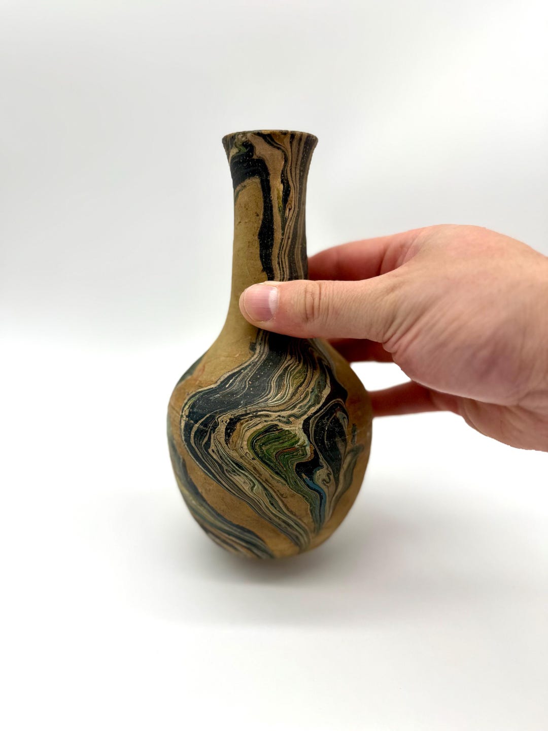 Vintage Ceramic Swirl Vase - Etsy