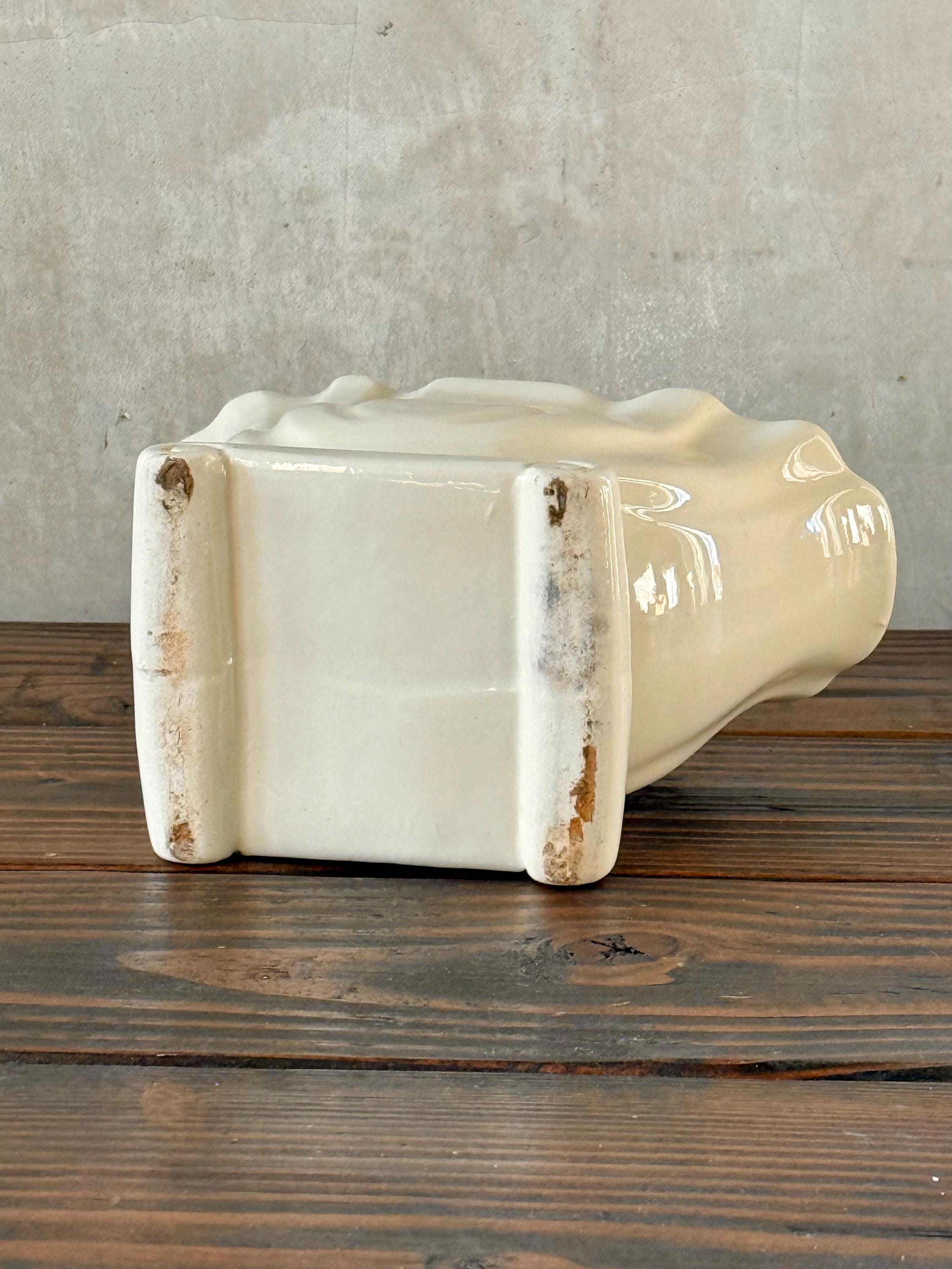 Vintage Cream Urn, Planter - Etsy