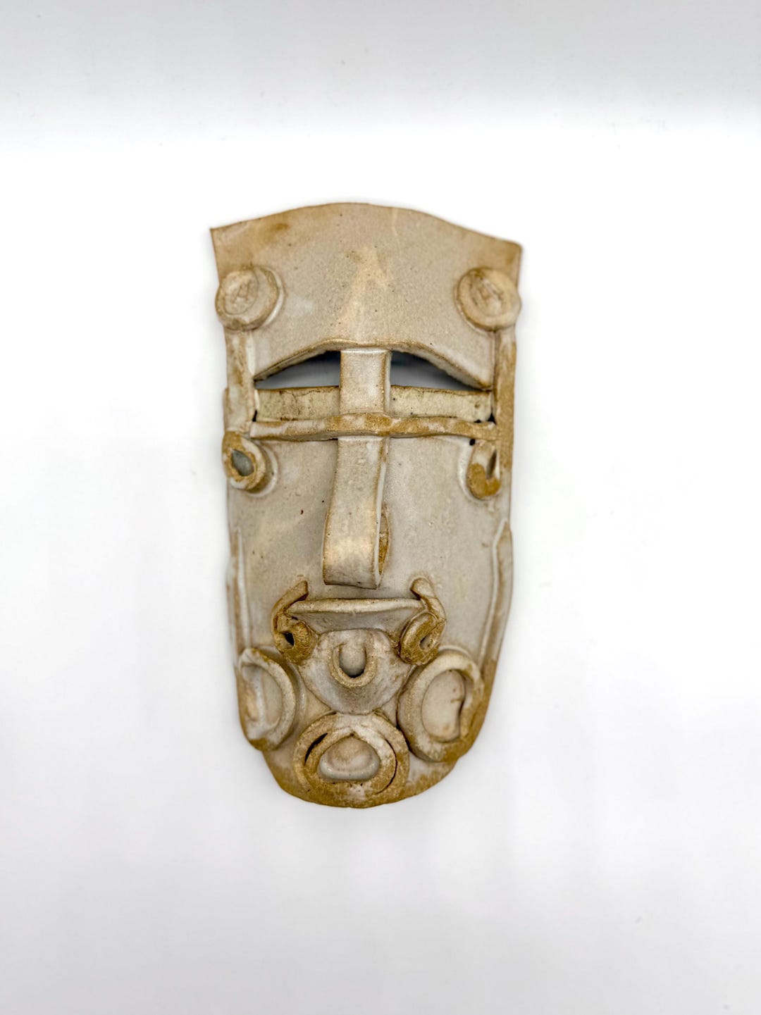 Vintage Ceramic Mask Sculpture - Etsy