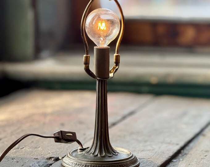 Vintage Bronze Finish Miniature Table Lamp Base, Loevsky & Loevsky ...