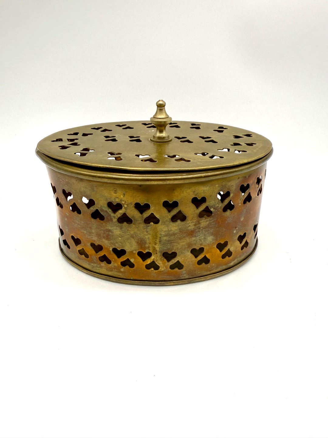 Large Vintage Brass Potpourri Box - Etsy