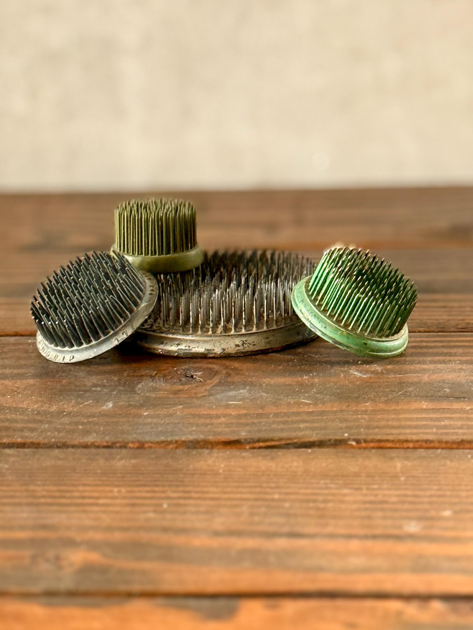 Lot of Four Vintage Flower Frogs, Metal Flower Frog, Pin, Spike - Etsy