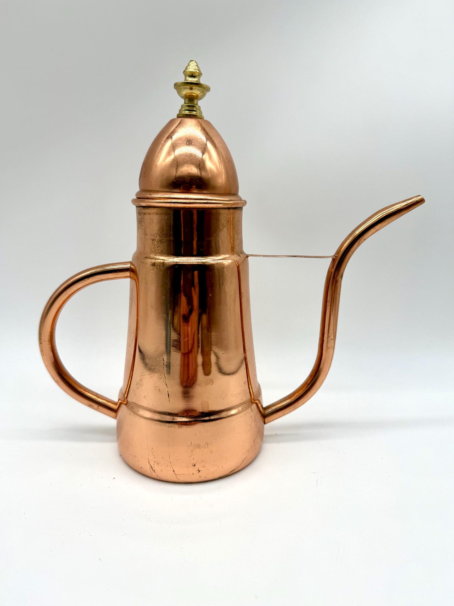 Vintage Copper Coffee Pot With Brass Finial and Removable Lid - Etsy