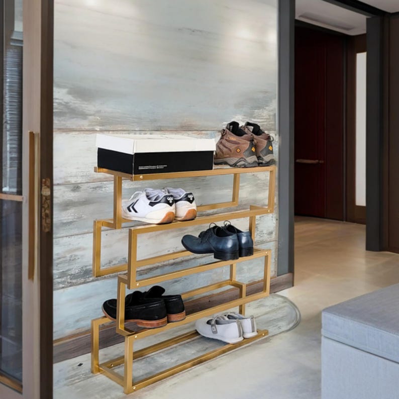 Metal Shoe Rack, Floor Shoe Rack, Shoes Organizing Area, Industrial ...