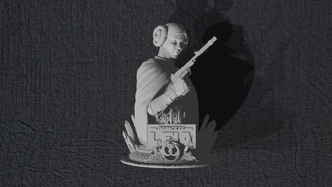 3D Printable STL File Princess Leia Bust - Instant Download - Quick and ...