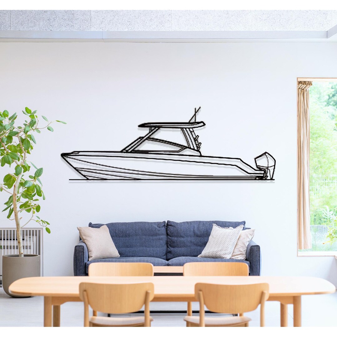 Boston Whaler Vantage 280 Boat Metal Wall Art, Luxury Boat Art, Boat ...