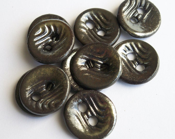 Bronze Age Fluted Ceramic Buttons - Etsy