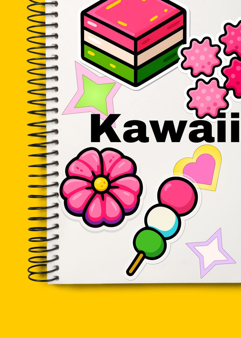 Japanese Snack Clipart – Spring Wagashi With Matcha & Dango | Kawaii ...