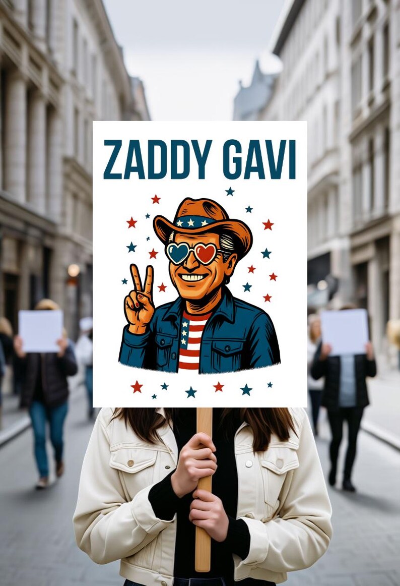 Zaddy Gavi Protest Sign: No Kings - Digital Download (PNG, PDF File - Etsy