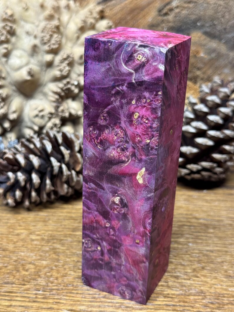 Stabilized Box Elder Burl Knife Scales/ 1911 Grips / Turning Block BE5 ...