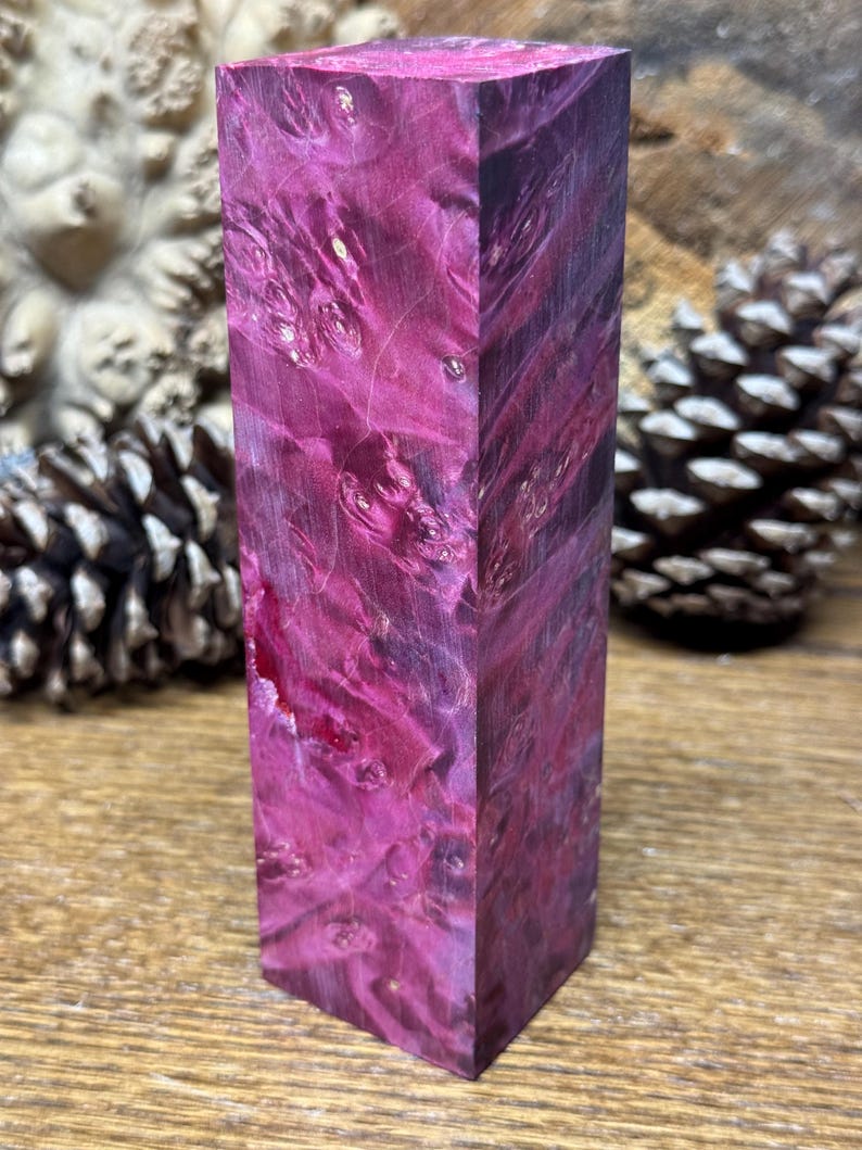 Stabilized Box Elder Burl Knife Scales/ 1911 Grips / Turning Block BE5 ...