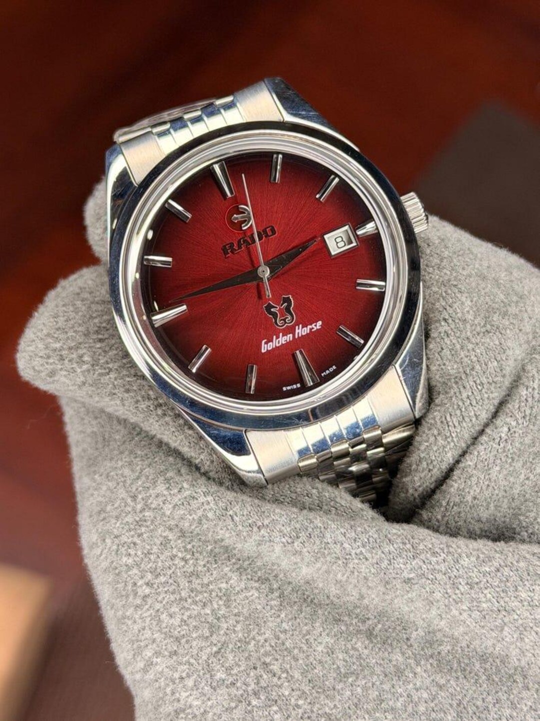 Rado Golden Horse Red Dial Automatic Watch | Swiss Made Vintage Style ...