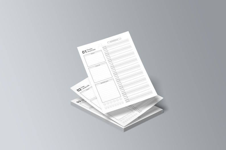 Agenda quotidien 2026 PDF | Version imprimable 12 mois | Par date | Imprimable et numérique pour ...