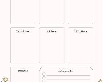 Weekly Planner Printable | Aesthetic Self-care & Productivity Planner ...
