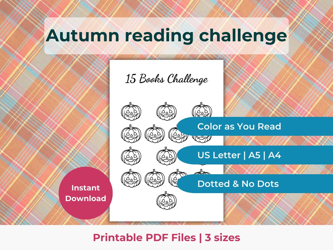 Pumpkin Book Tracker Printable, Fall Reading Log for 15 Books ...