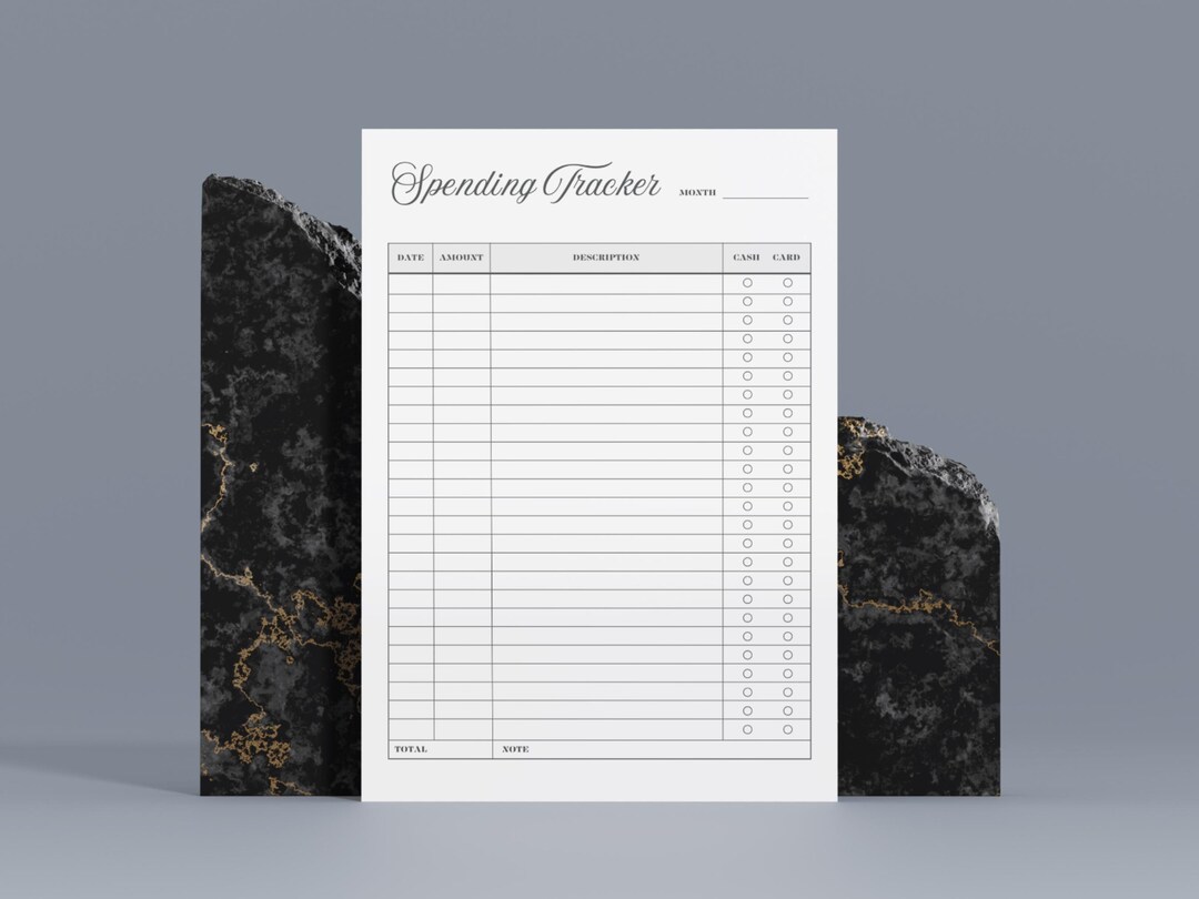 Spending Tracker, Expense Tracker, Purchase Log, Personal Finance ...