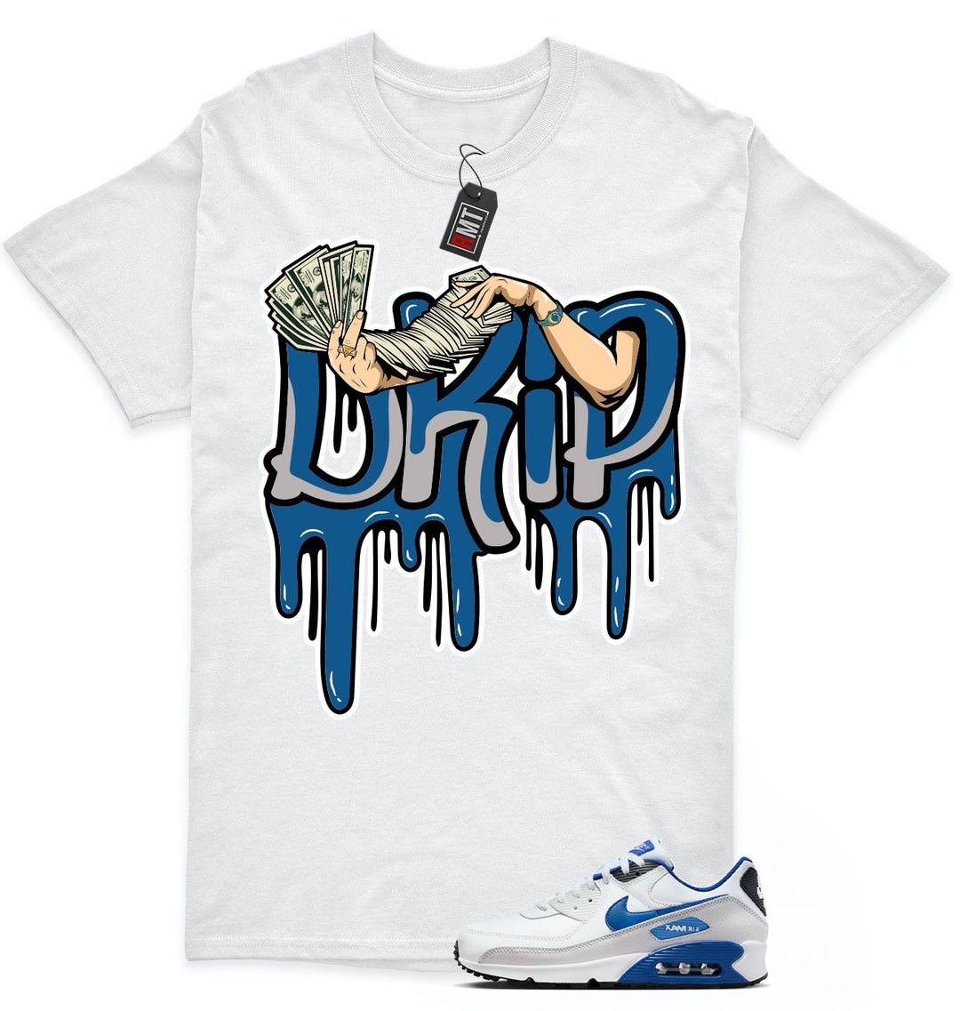 Air Max 90 White Game Royal Photon Dust Black Match T-shirt, Drip - Etsy