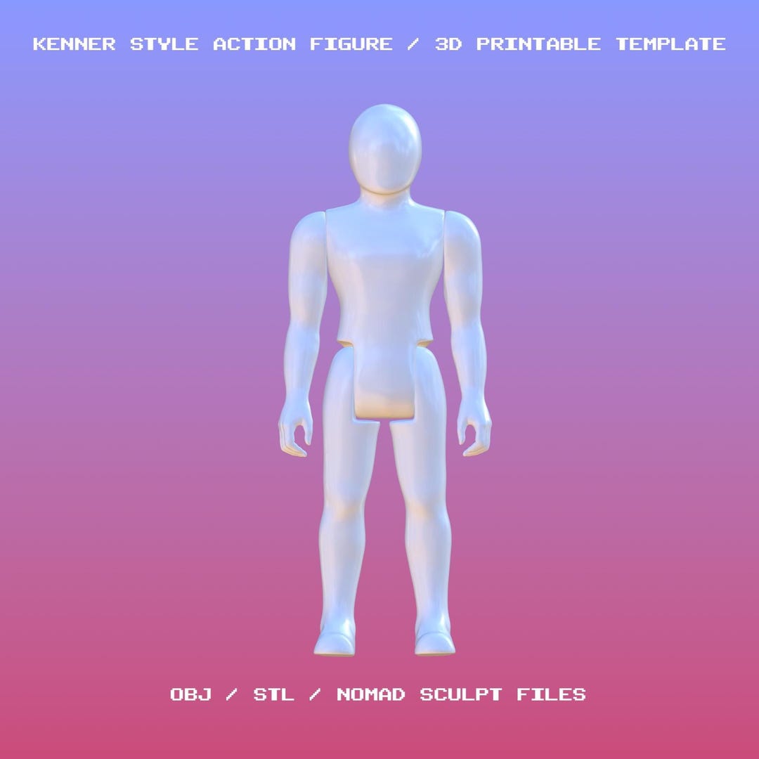 Instant Download / Kenner Style Action Figure Template for Toy ...