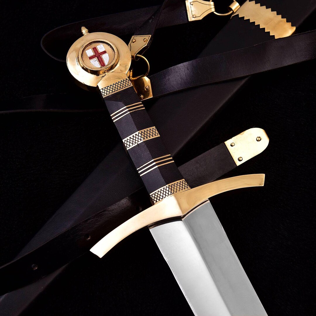 Authentic Handcrafted Templar Sword Historical Crusader Long Sword ...