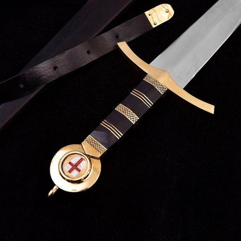 Authentic Handcrafted Templar Sword Historical Crusader Long Sword ...