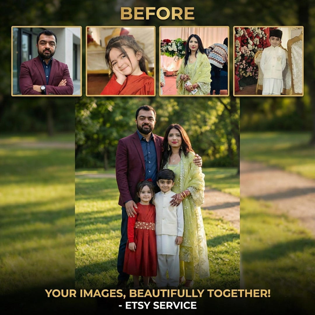 Combine Photos Into One Realistic Family Portrait | Add Person to Photo ...