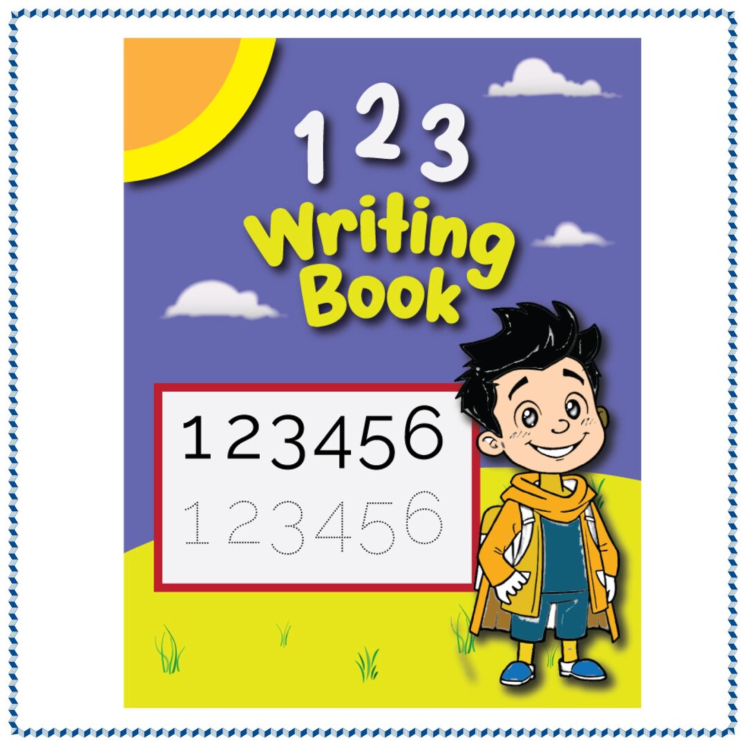 123 Writing Book With Drawing Shapes for Kids - Etsy