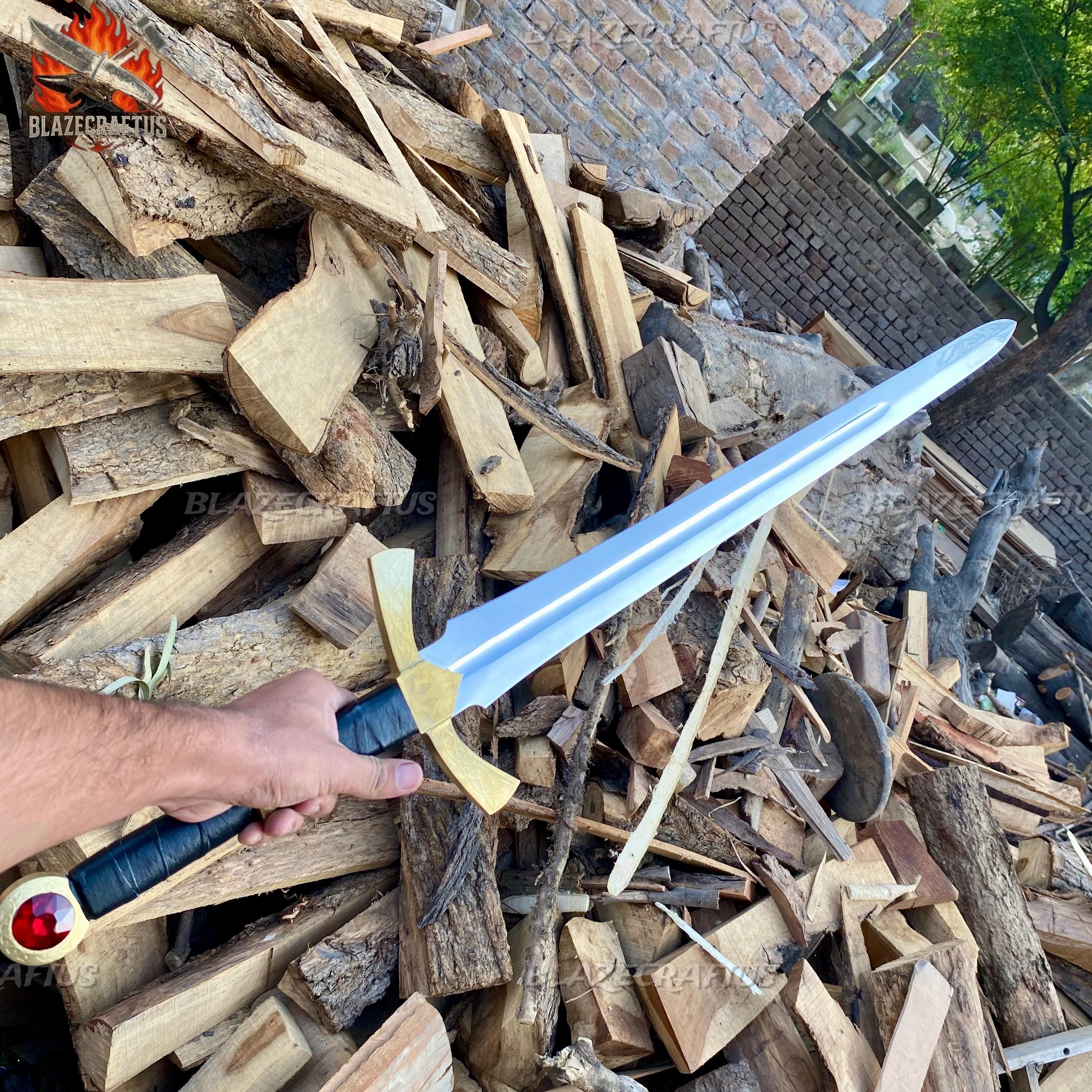 Handmade Goldryn Sword | Throne of Glass Replica | Ruby Inlay Medieval ...