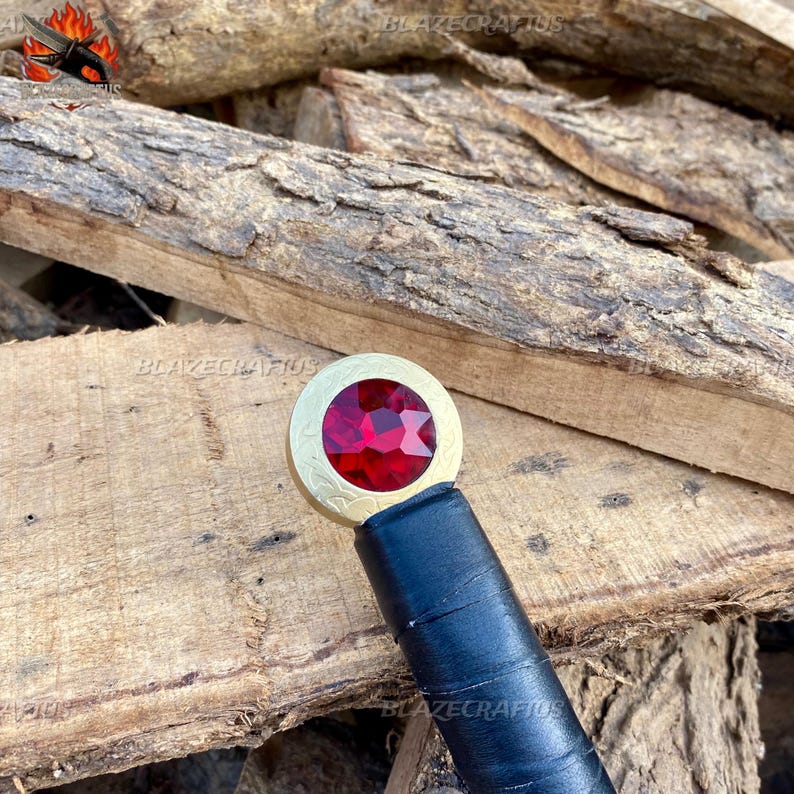 Handmade Goldryn Sword | Throne of Glass Replica | Ruby Inlay Medieval ...
