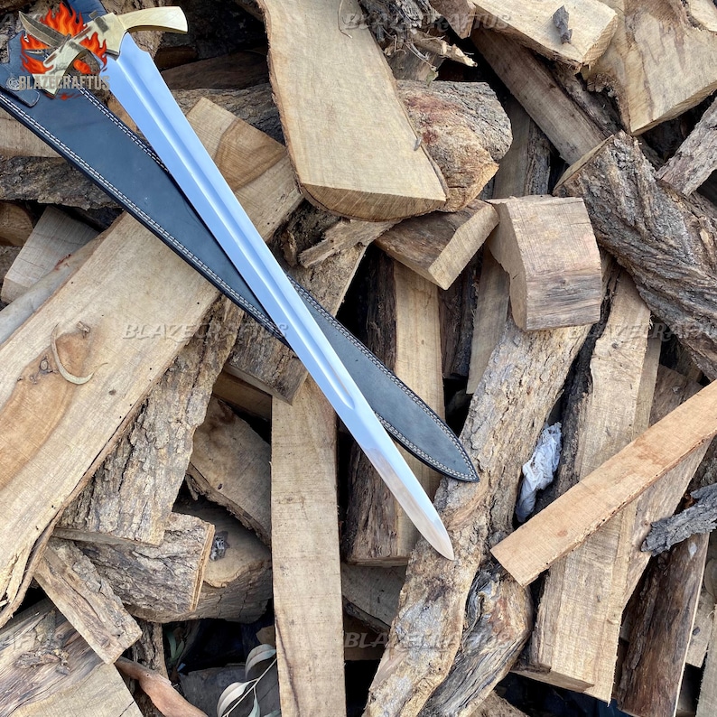 Handmade Goldryn Sword | Throne of Glass Replica | Ruby Inlay Medieval ...
