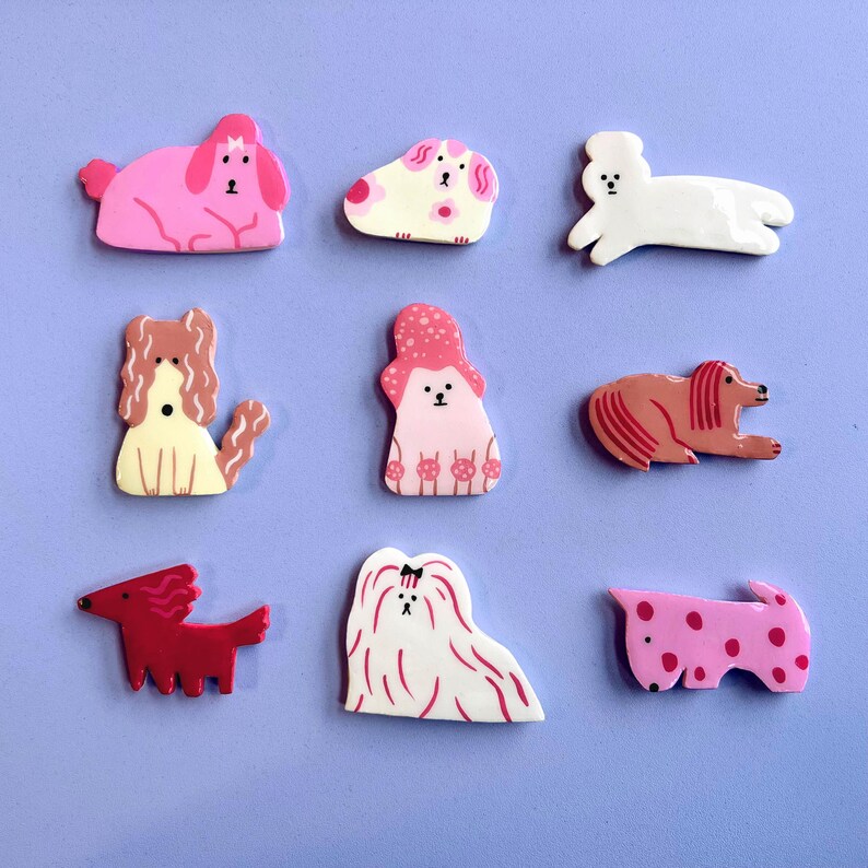 Adorable Doggy Magnets Handcrafted Clay Magnets for Dog Lovers - Etsy