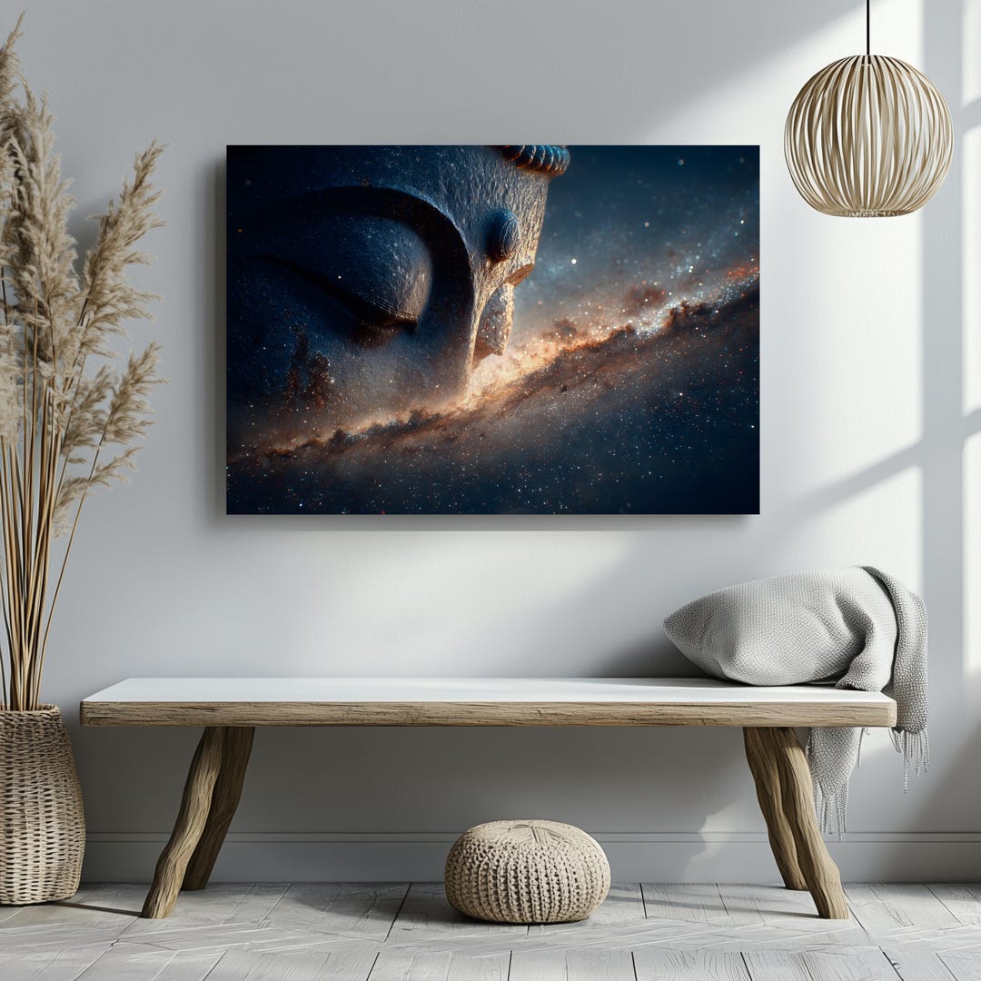 Cosmic Buddha Milky Way Galaxy, Canvas Spiritual Wall Art - Etsy