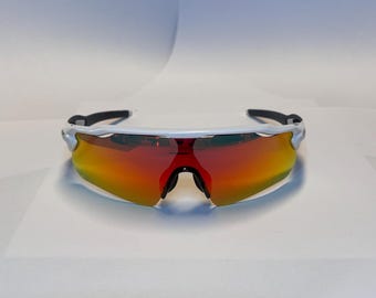 White & Blue Sports Sunglasses - EV Radar Style, Radar Path Style UV400 ...