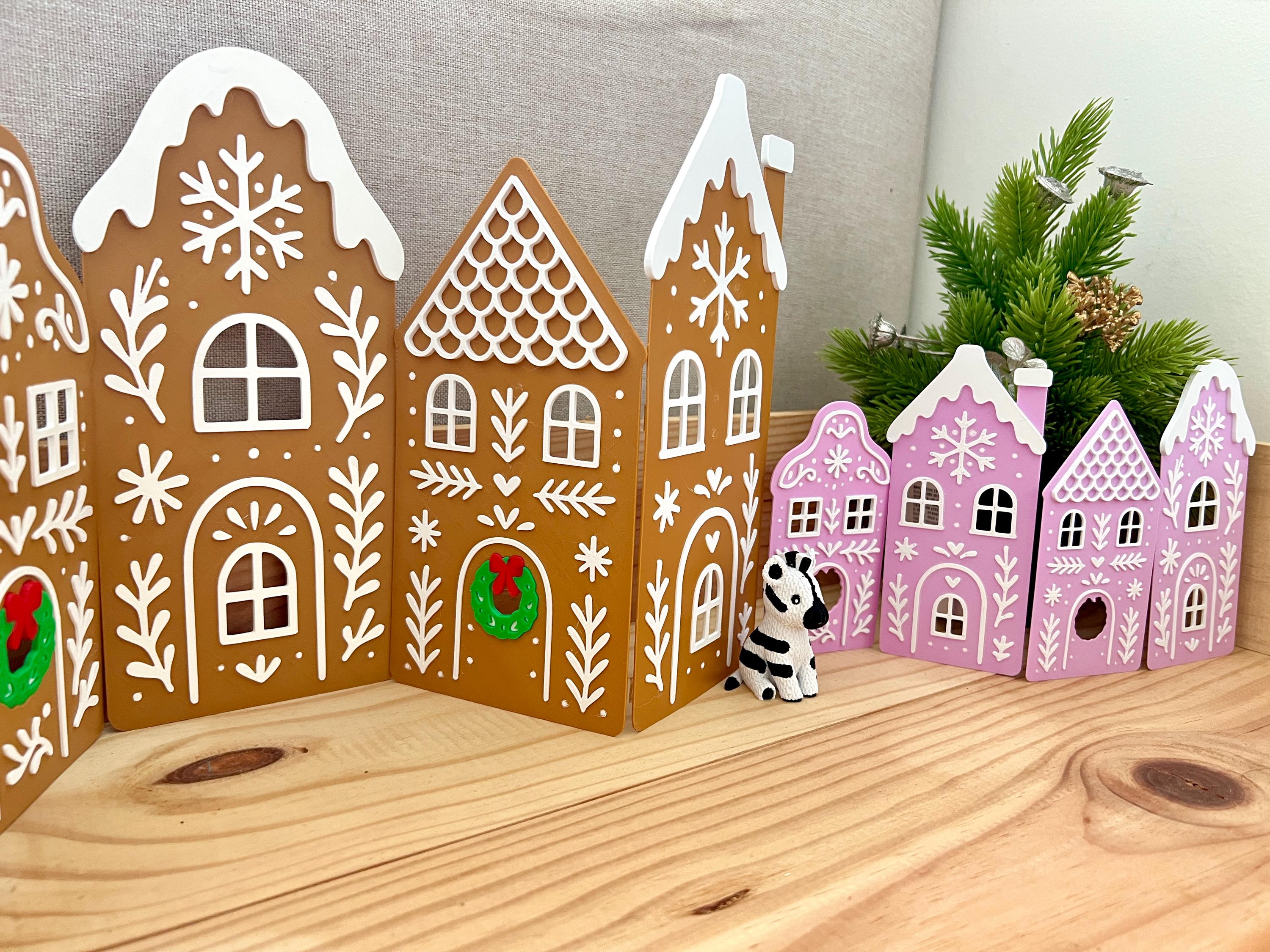 Christmas Gingerbread Village 3D Print Files (4pcs) - Etsy