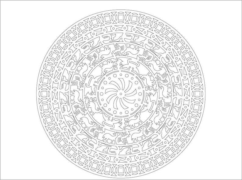 Gate Jali Design & Decorative Circle Panel – CNC Vector for Main Gate ...