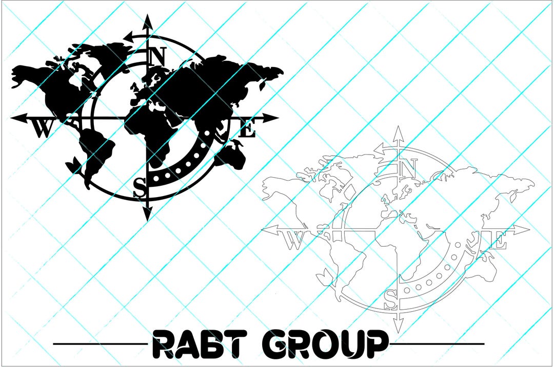 NSEW World Map Wall Art Design | CNC & Laser Cutting File - Etsy