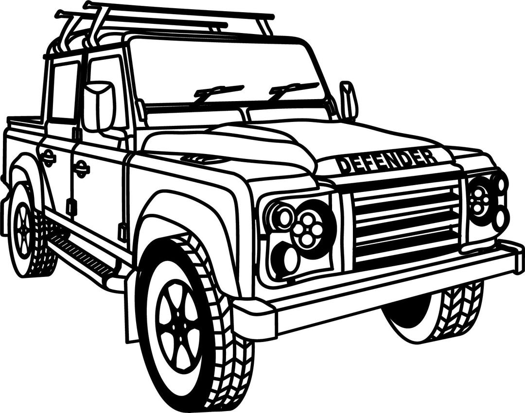 Defender 110 Year 2015 Vector DXF File for CNC Cutting | High-quality ...