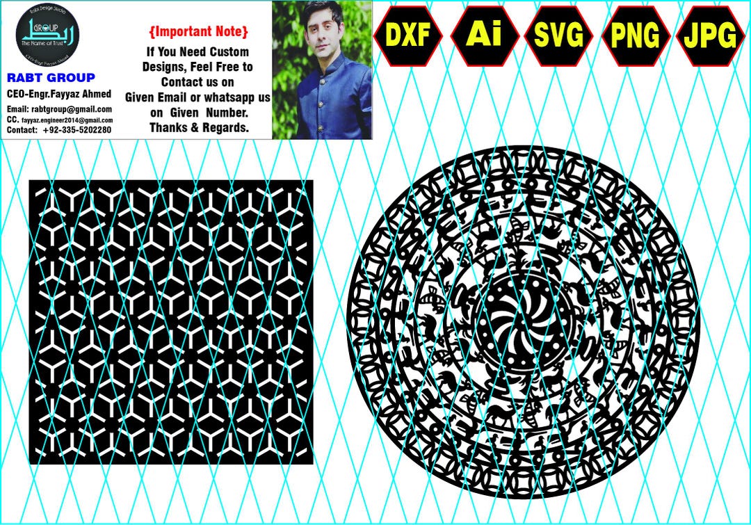 Gate Jali Design & Decorative Circle Panel – CNC Vector for Main Gate ...