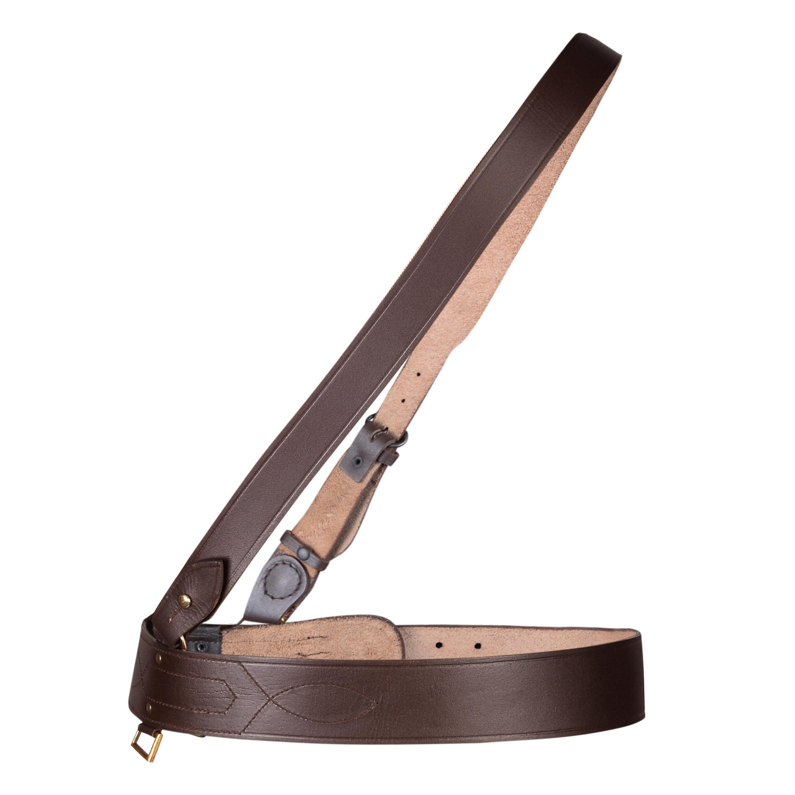 Handmade Genuine Leather Sam Browne Belt With Shoulder Strap - Etsy