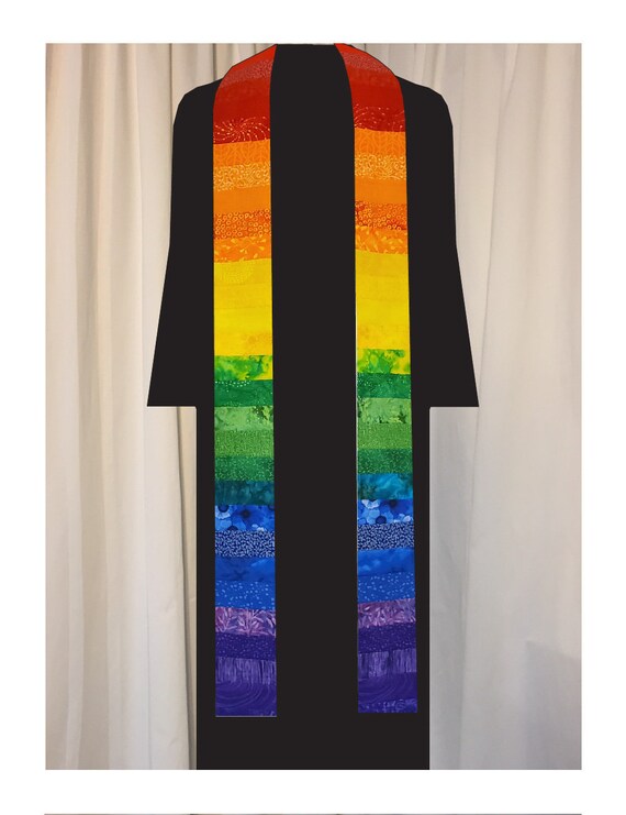Full Rainbow Clergy Stole - Etsy
