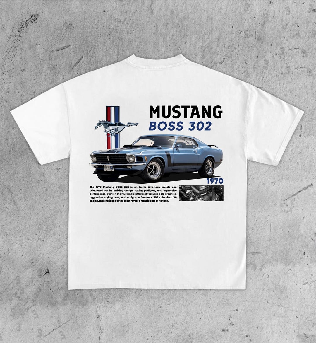 Ford Mustang Boss 302 1970 Mustang Enthusiast Apparel Unisex Car Gift ...